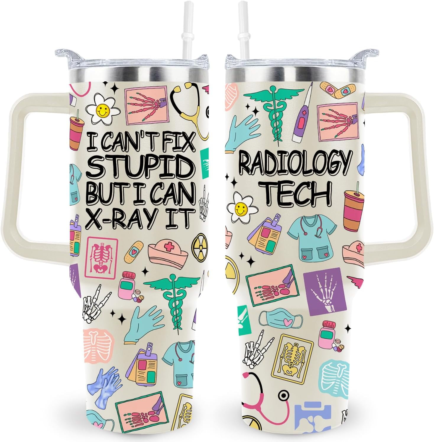 40 Oz Radiology Tech Tumbler Radiology Tech Gifts Stainless Steel ...