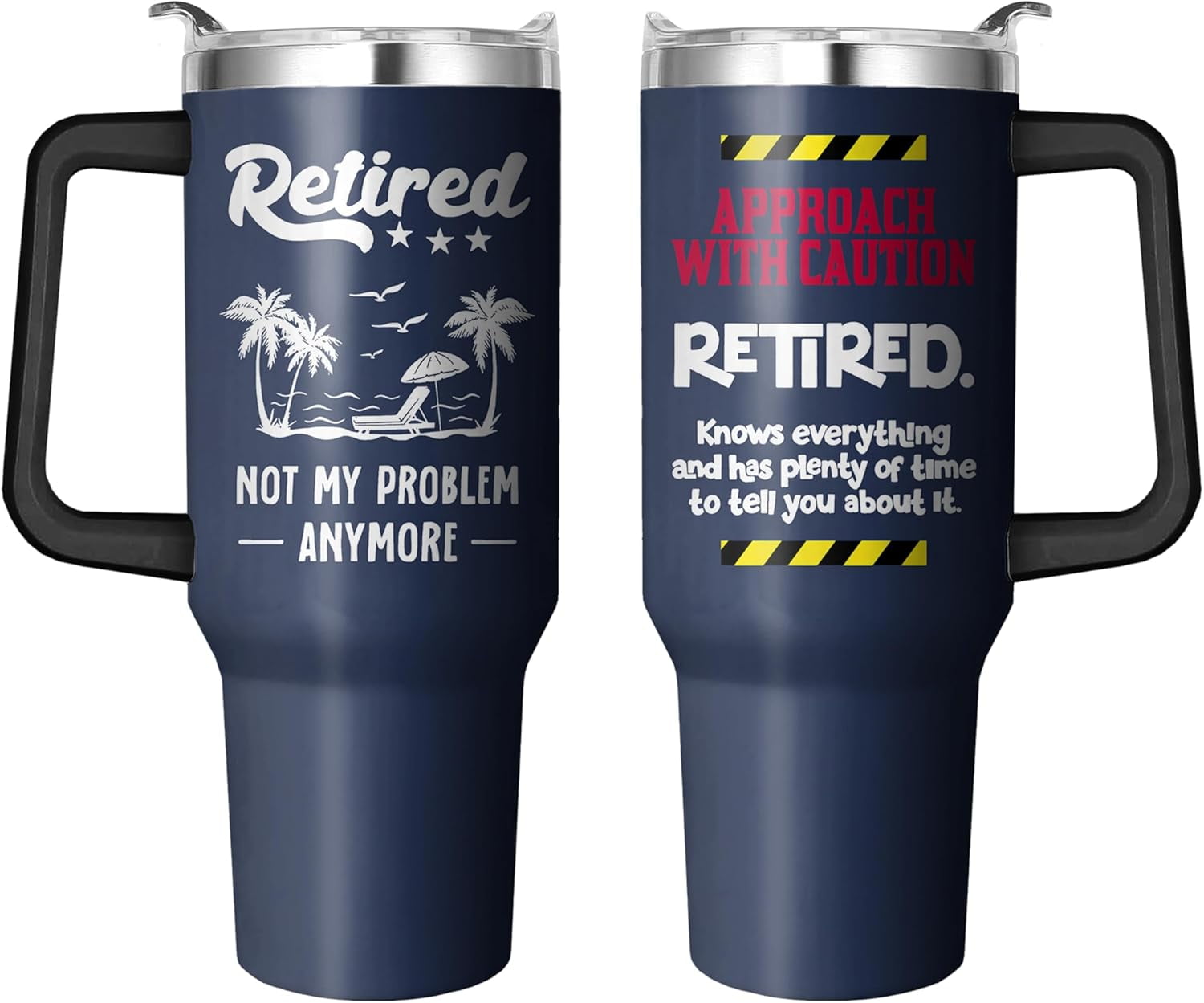 40 Oz Retirement Tumbler with Handle and Straw, Best Retirement Cup ...