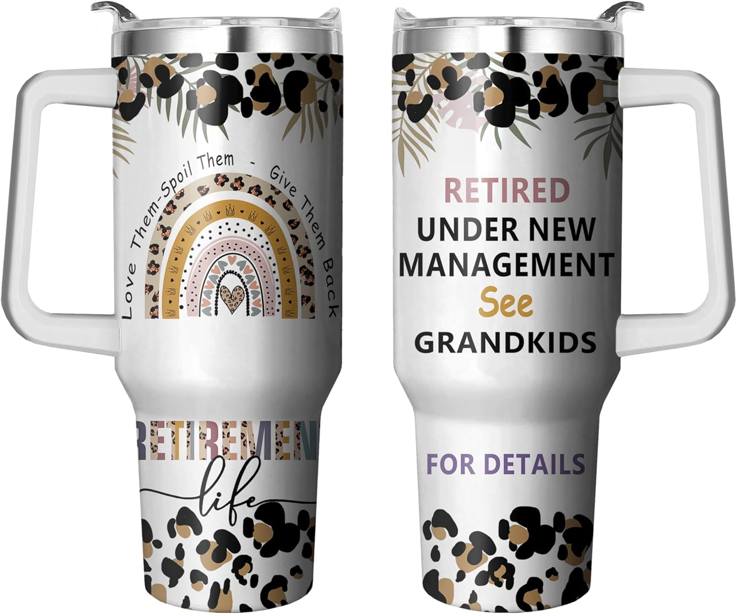40 Oz Retirement Tumbler with Handle and Straw, Best Retirement Cup ...