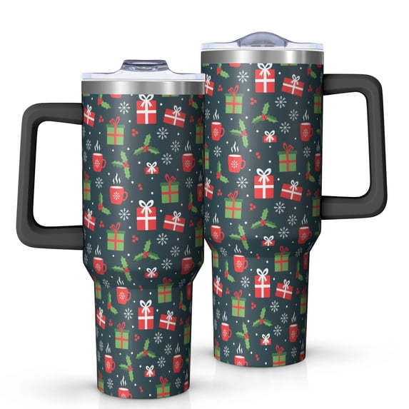 40 Oz Tumbler with Handle,Tumbler with Lid,Double Wall Insulated Cup ...