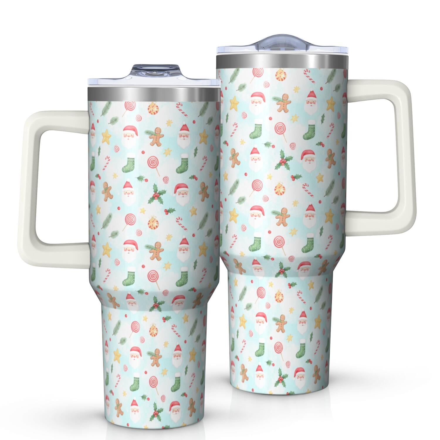 40 Oz Tumbler with Handle,Tumbler with Lid,Double Wall Insulated Cup ...