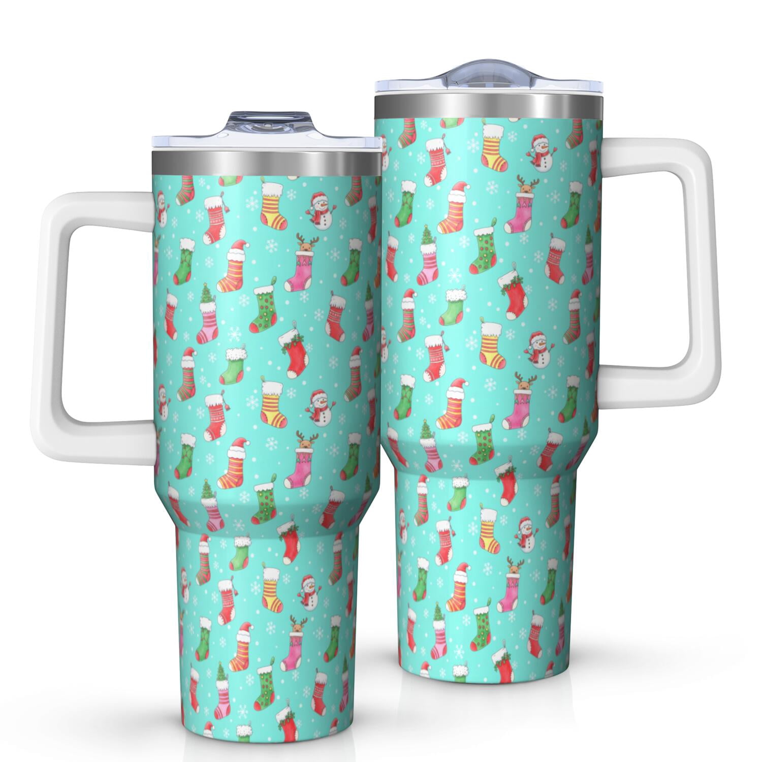 40 Oz Tumbler with Handle,Tumbler with Lid,Double Wall Insulated Cup ...