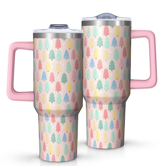 40 Oz Tumbler with Handle,Tumbler with Lid,Double Wall Insulated Cup ...