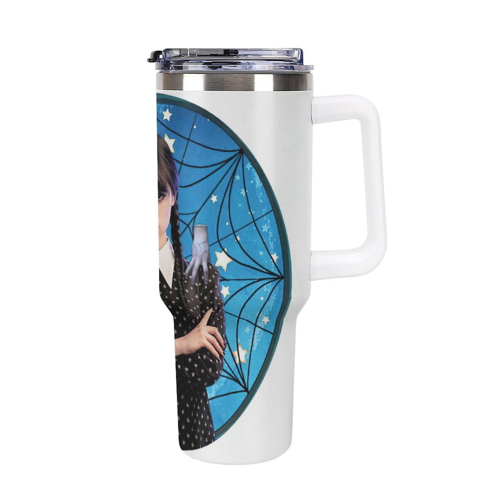 40 Oz Wednesday Addams Coffee Mug Tumbler Insulated with Straw/Lid ...