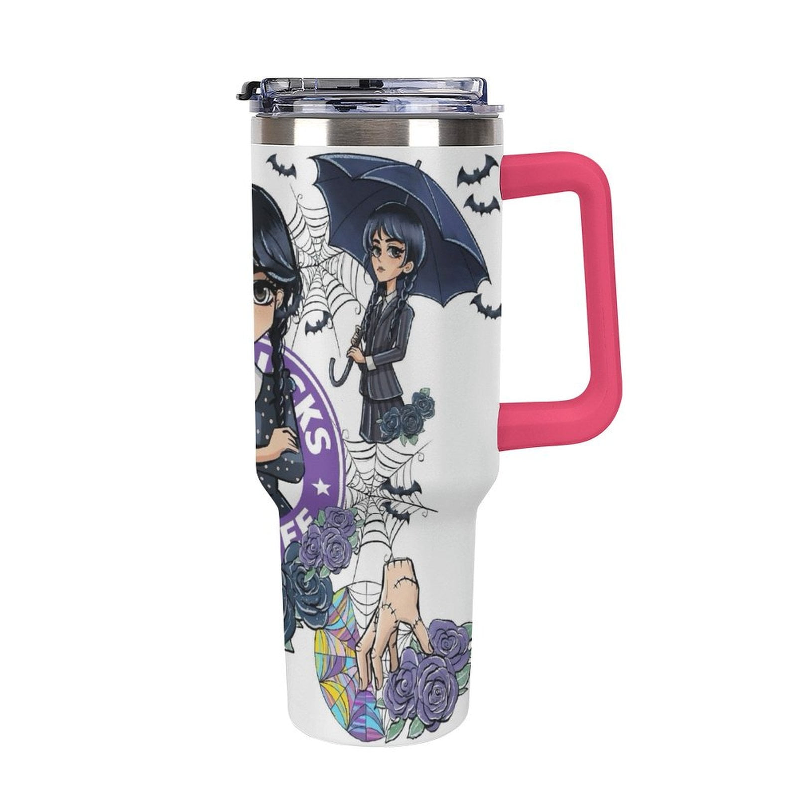 40 Oz Wednesday Addams Coffee Mug Tumbler Insulated with Straw/Lid ...