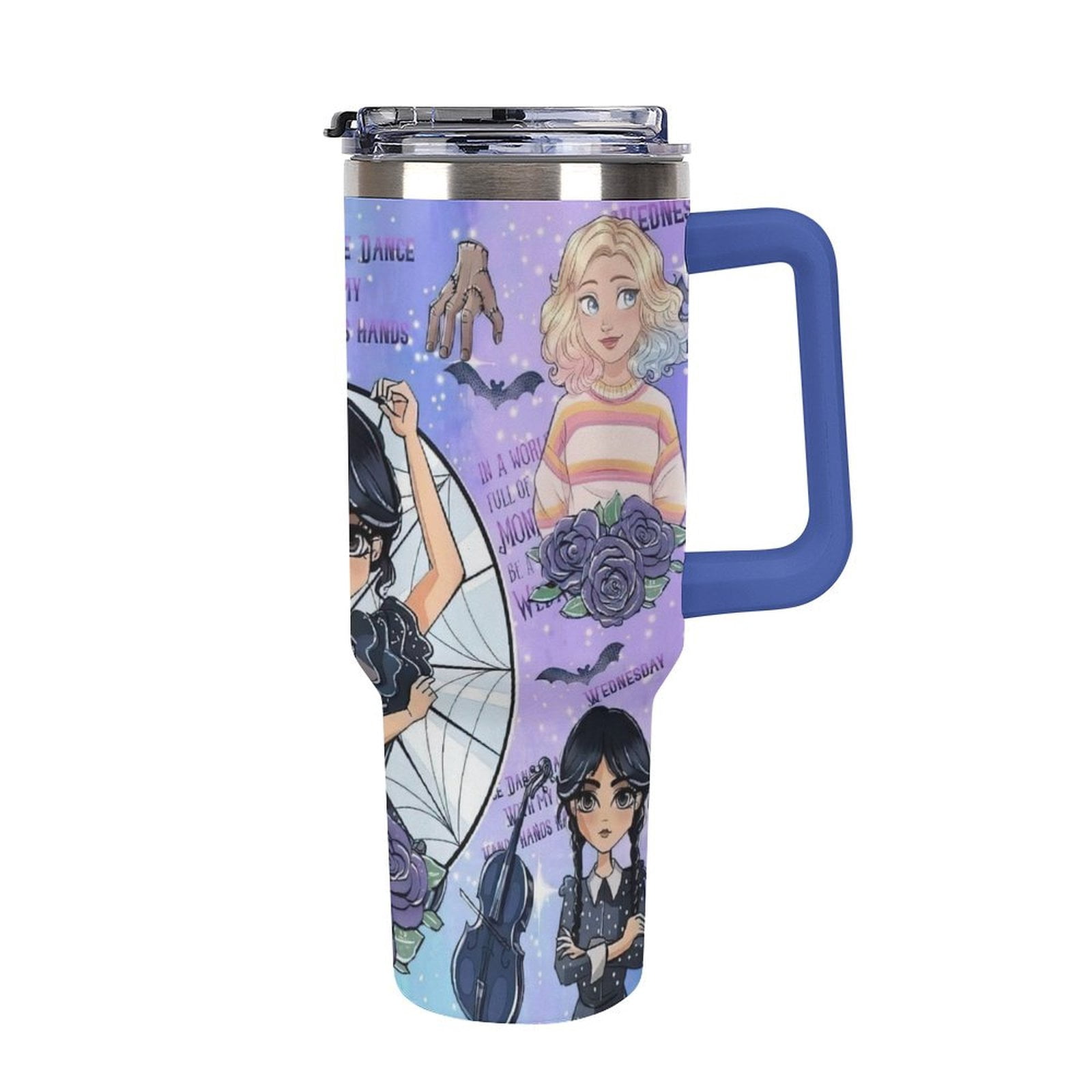 40 Oz Wednesday Addams Coffee Mug Tumbler Insulated with Straw/Lid ...
