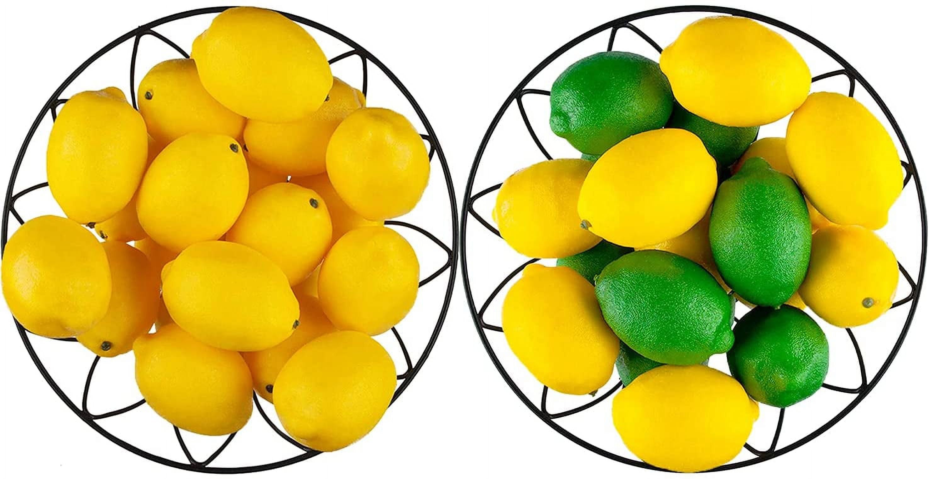40 PCS Artificial Lemons and Limes Fake Fruit Lemons Artificial ...