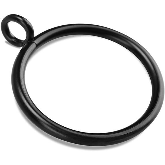 40 PCS Black Curtain Rings with Eyelet Apply for Up to 1.0 inch Curtain ...
