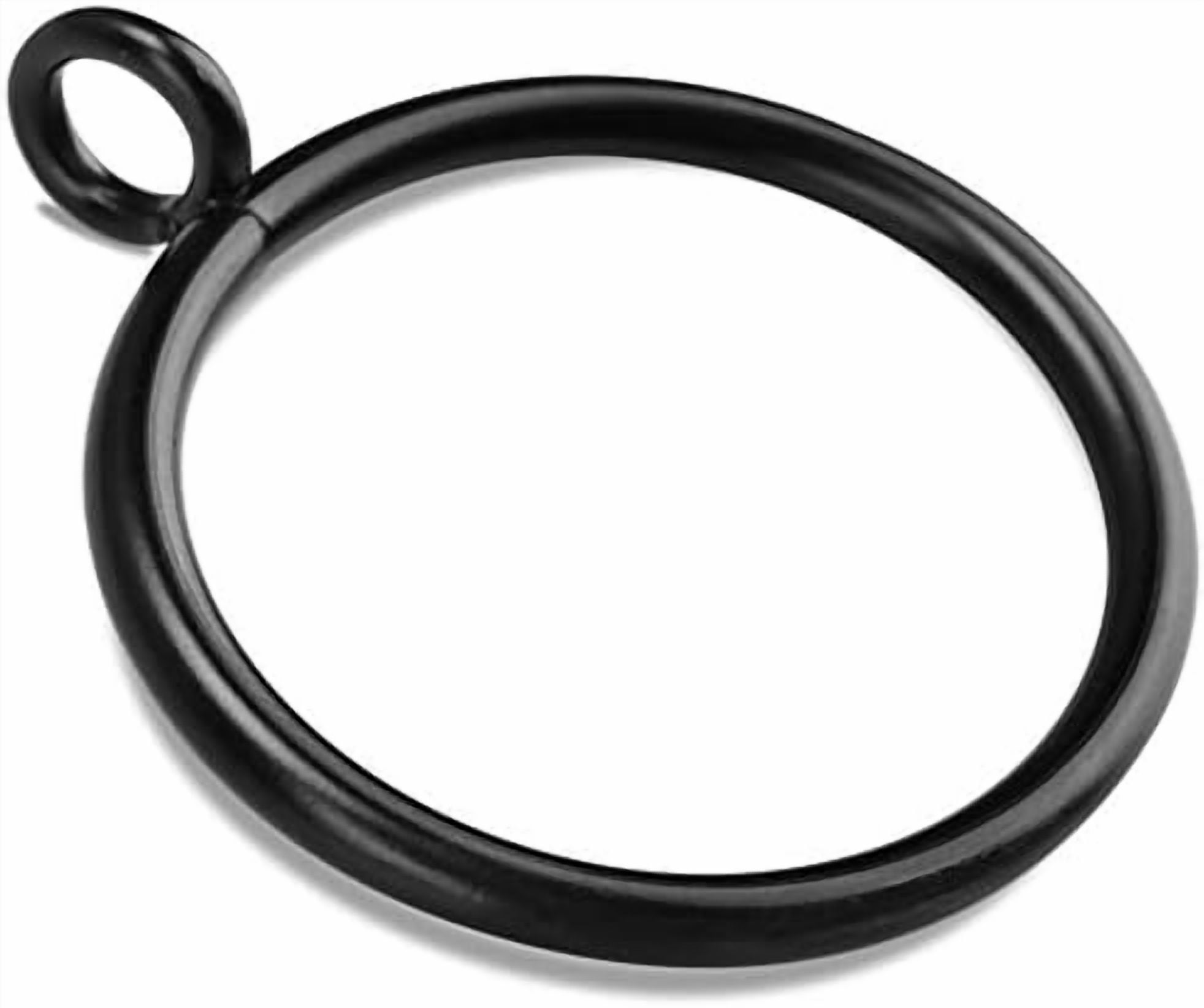 40 PCS Black Curtain Rings with Eyelet Apply for Up to 1.0 inch Curtain ...