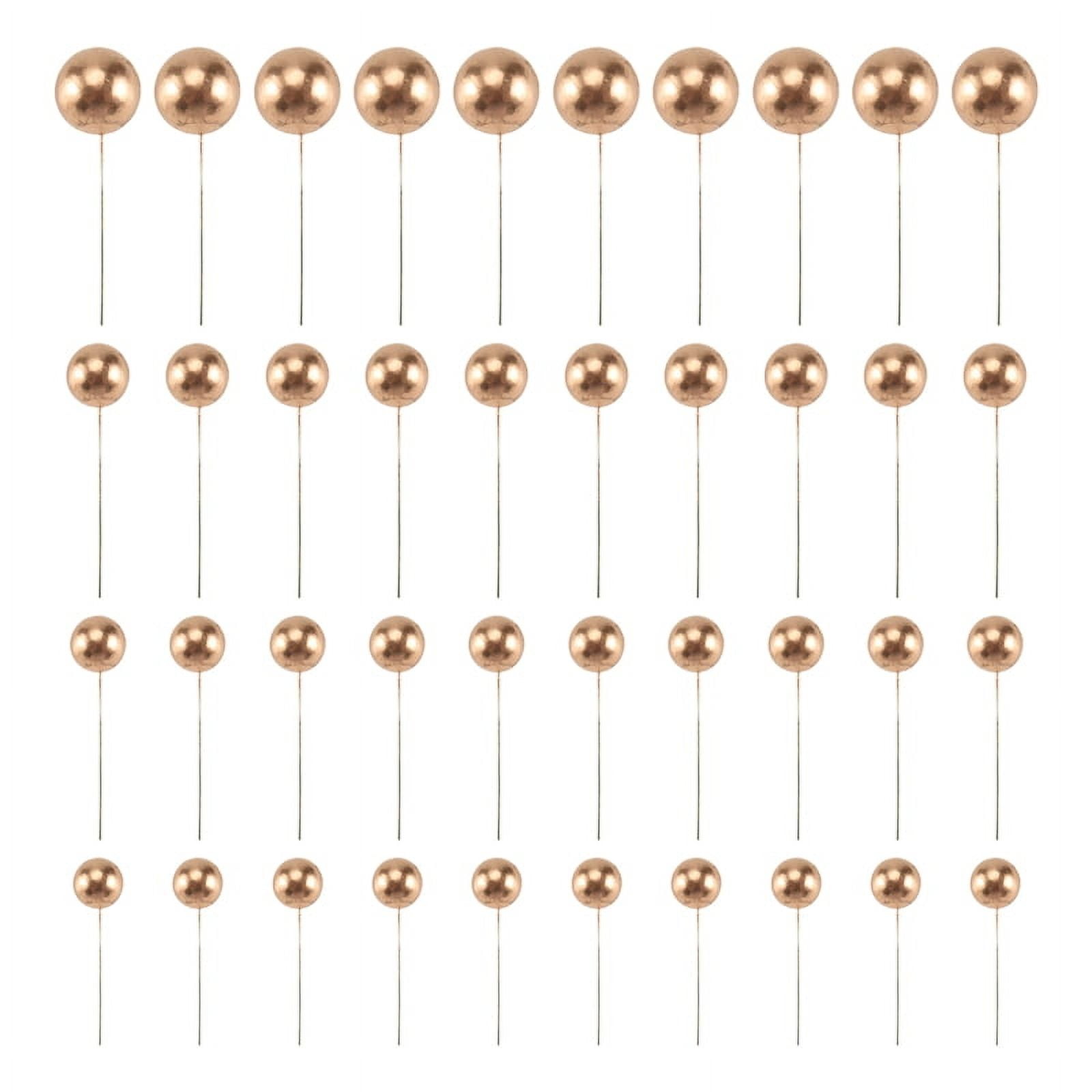 40 PCS Cake Toppers Mini Gold Ball Cupcake Toppers Cake Decorations for ...