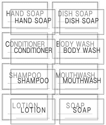 40 PCS Clear Hand Soap and Lotion Labels,Transparent Waterproof Shampoo ...