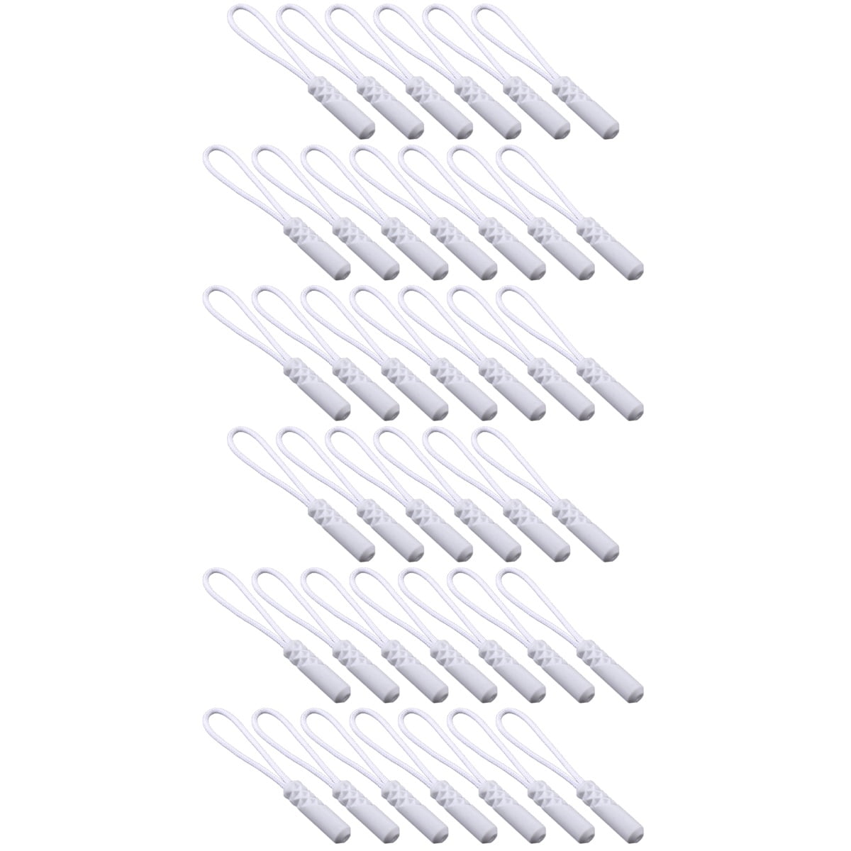 40 PCS Cylinder Head Zipper Puller Clothing Plastic Zipper Head Compact ...