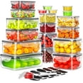 40 PCS Food Storage Containers with Lids Airtight (20 Containers & 20 ...