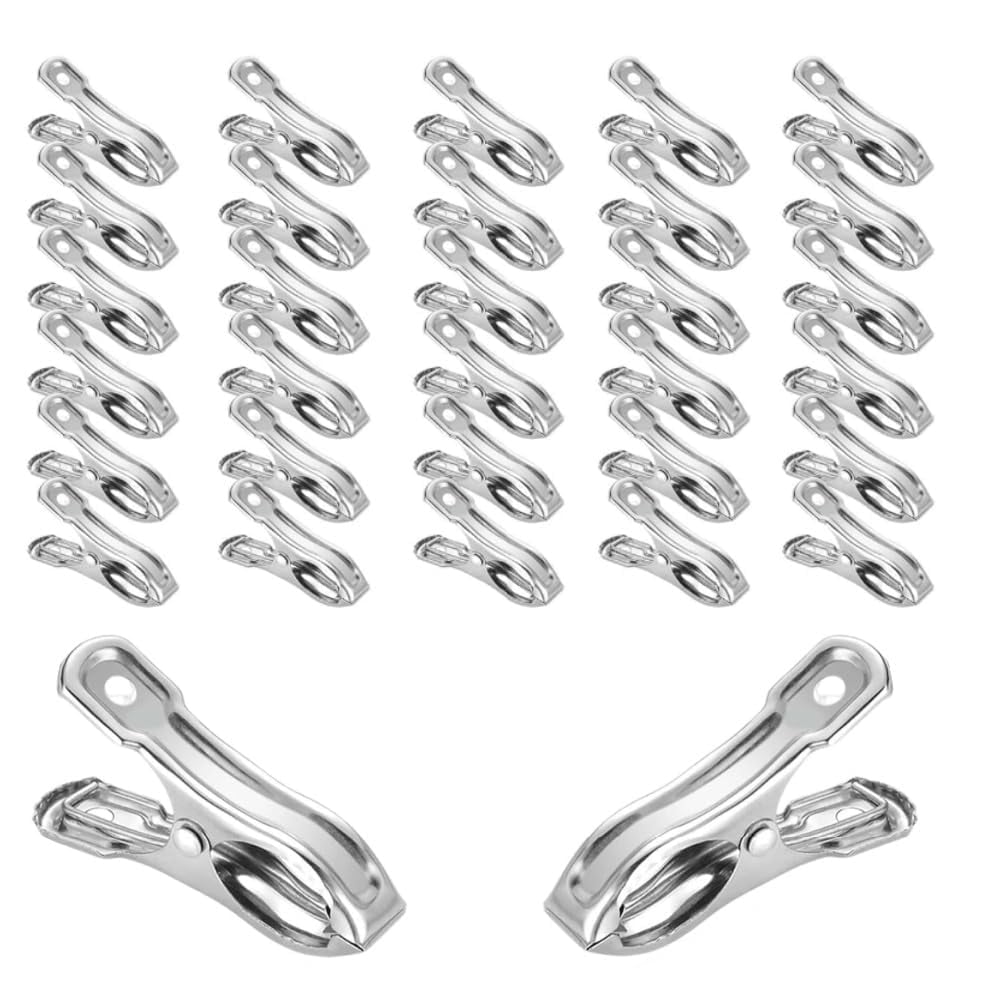 40 PCS Greenhouse Film Clamps, 2 inch Stainless Steel Greenhouse Clamp ...
