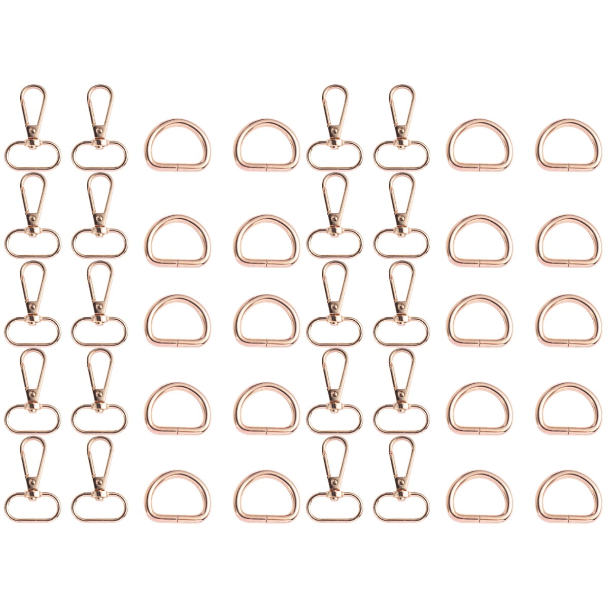 40 PCS Hook Key Fob DIY Keyring Trigger Snap Webbing Ring Accessories ...