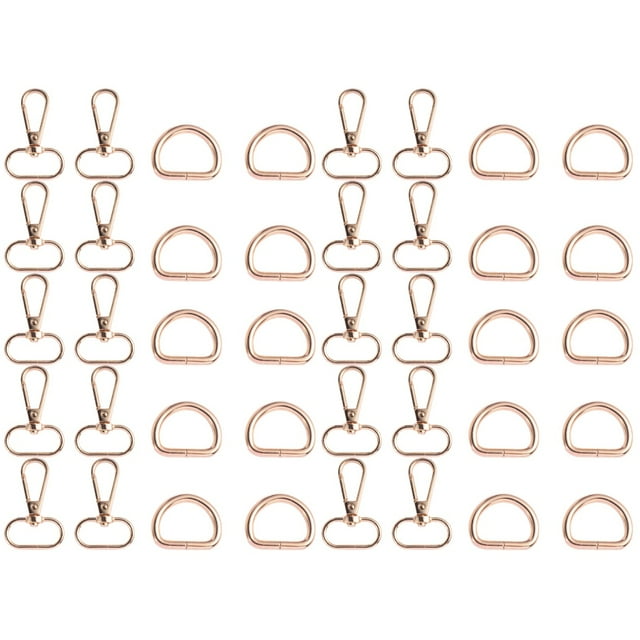 40 PCS Hook Key Fob DIY Keyring Trigger Snap Webbing Ring Accessories ...