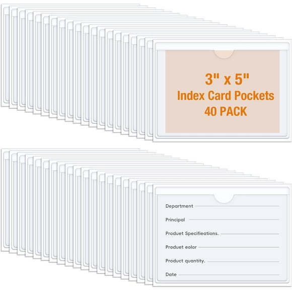 Self Adhesive Index Card Pockets