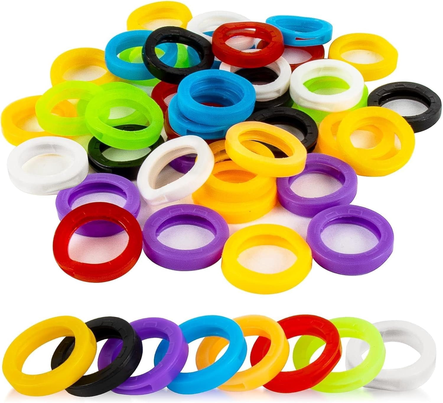 40 PCS Plastic Key Caps - 8 Assorted Colors Key Identifiers & Covers ...