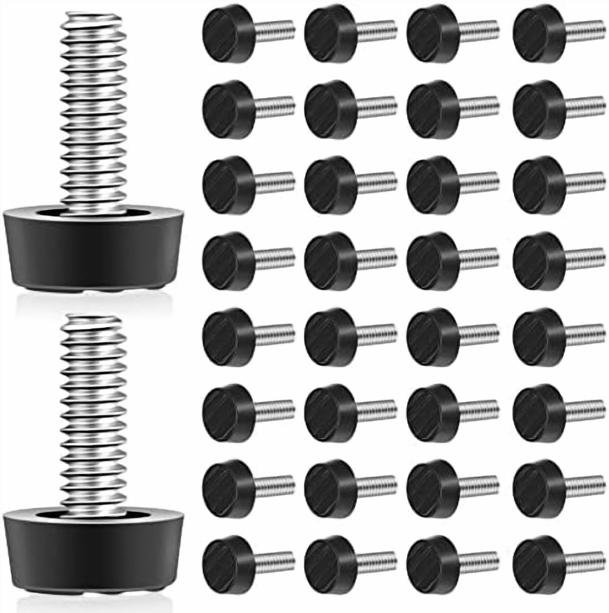 40 PCS M6 Thread Adjustable Furniture Levelers Screw in Threaded ...