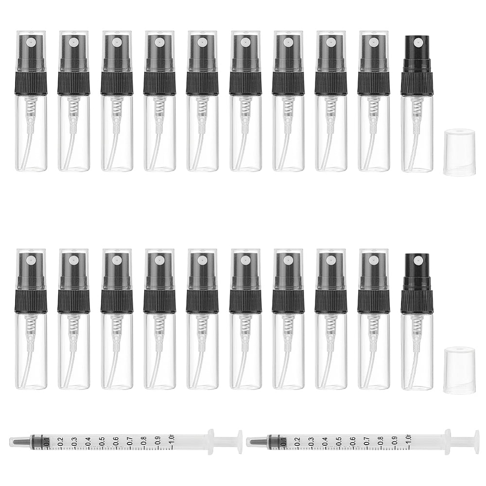 40 PCS Mini Mist Spray Bottle 3ML Glass Perfume Sample Spray Bottle ...