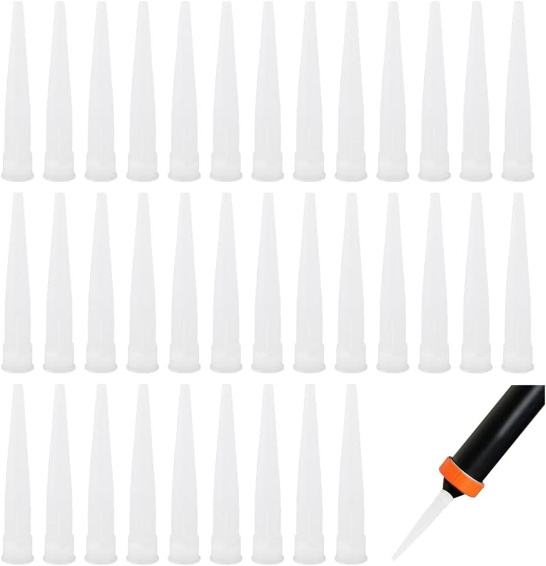 40 PCS Plastic Caulking Extender Tapered Silicone Caulking Nozzle ...