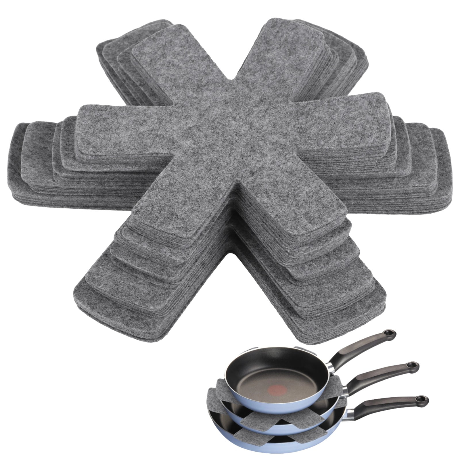 40 PCS Pot and Pan Protectors, 10 to 15 Inches 5 Sizes Felt Pot ...