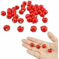 40 PCS Red Miniature Resin Apples Tiny Plastic Apples Bulk Resin Fruit ...