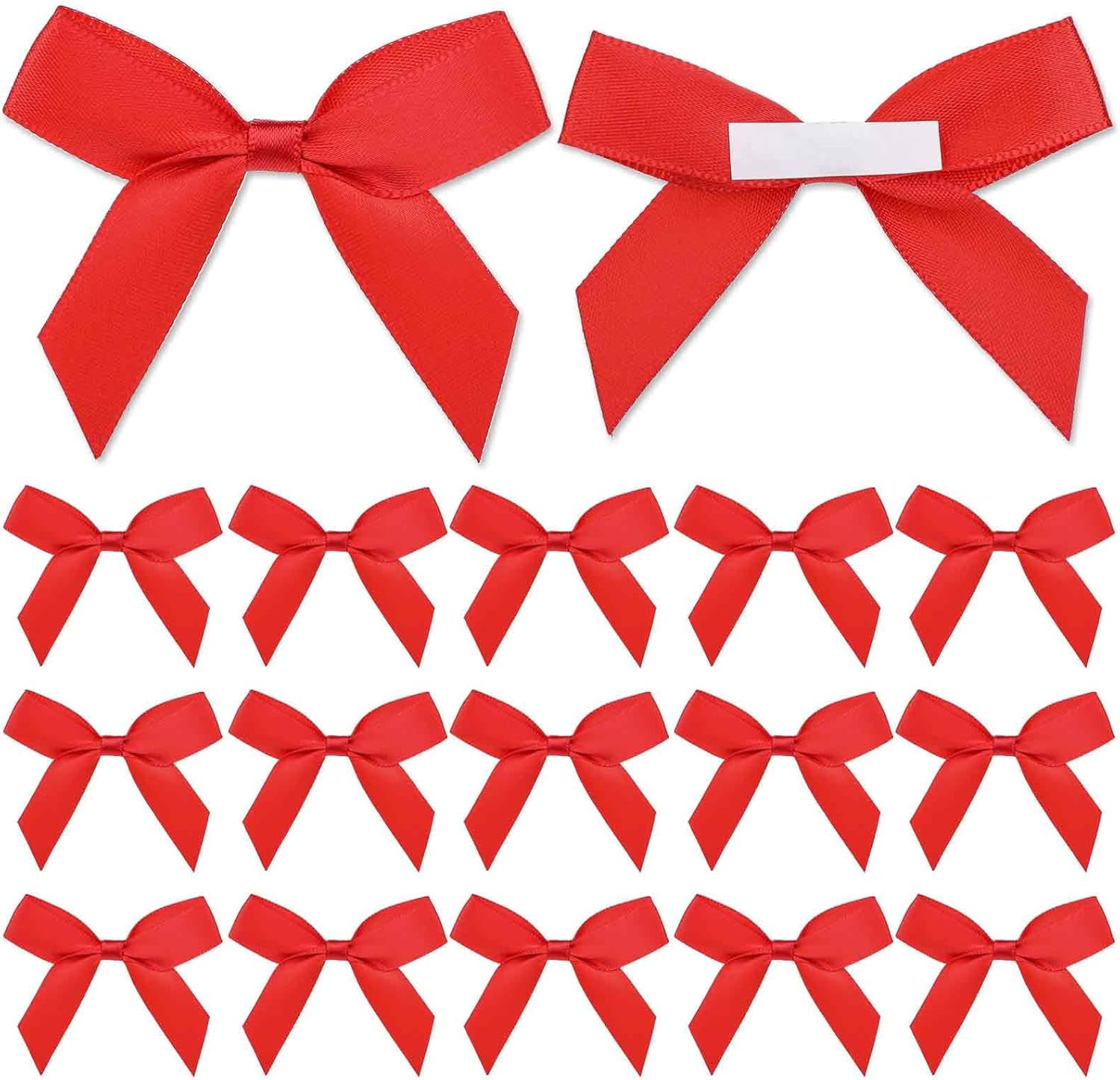 40 PCS Red Satin Ribbon Bows Self Adhesive Bows for Luxury Gift ...