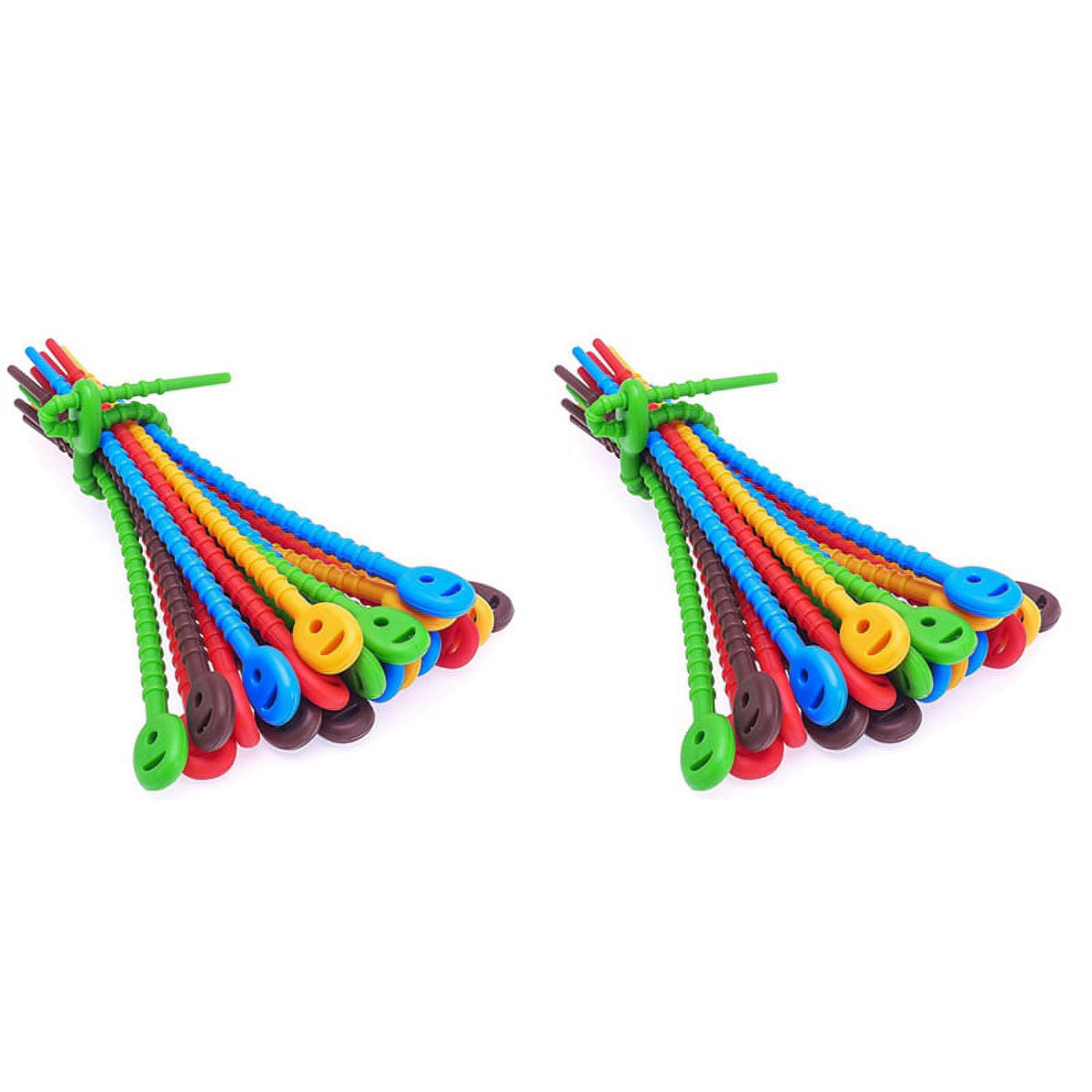 40 PCS Silicone , Zip Ties, Bag Seal Clips, , Bread Ties, Rubber Twist ...