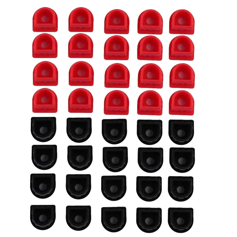 40 PCS Waterproof Solid Line Plug Cable Red Black Fixed Plug 50A ...