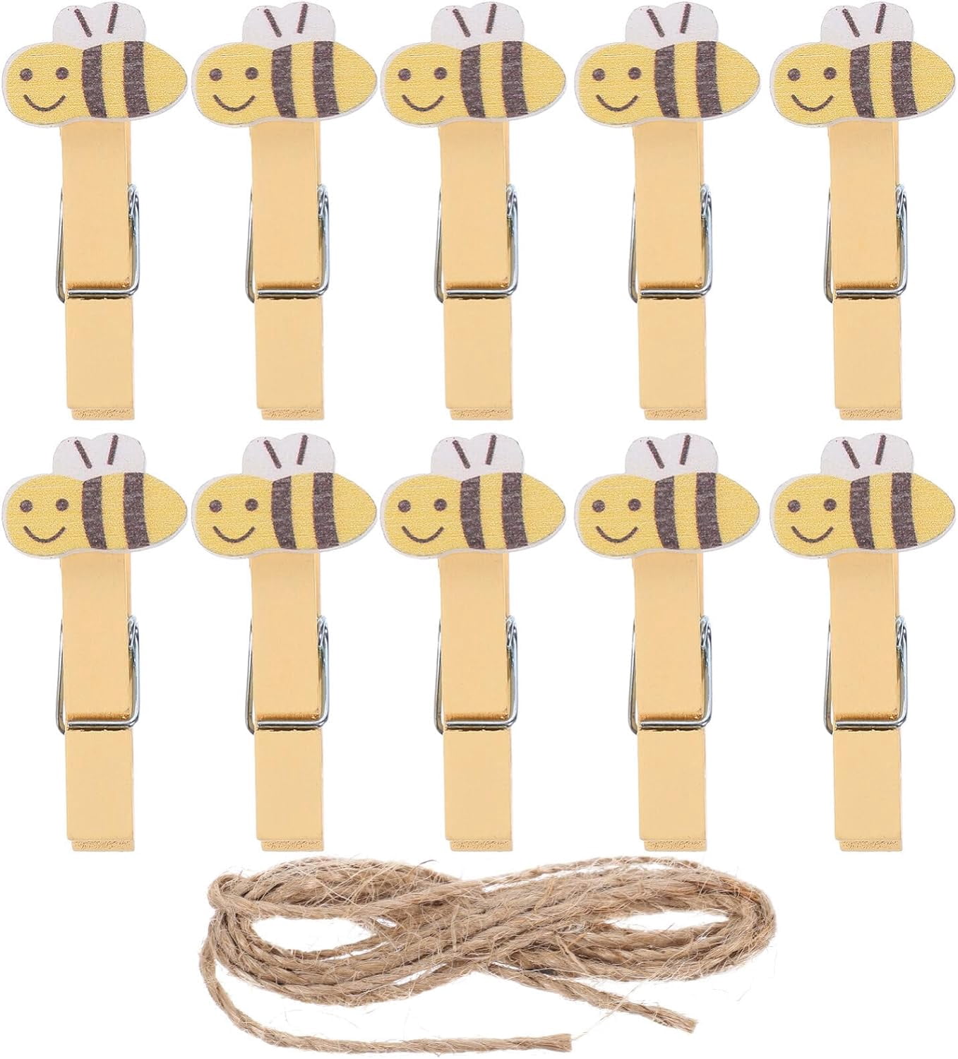 40 PCS Wood Clothespin Bee Wooden Food Peg Cartoon Wood Clips for ...