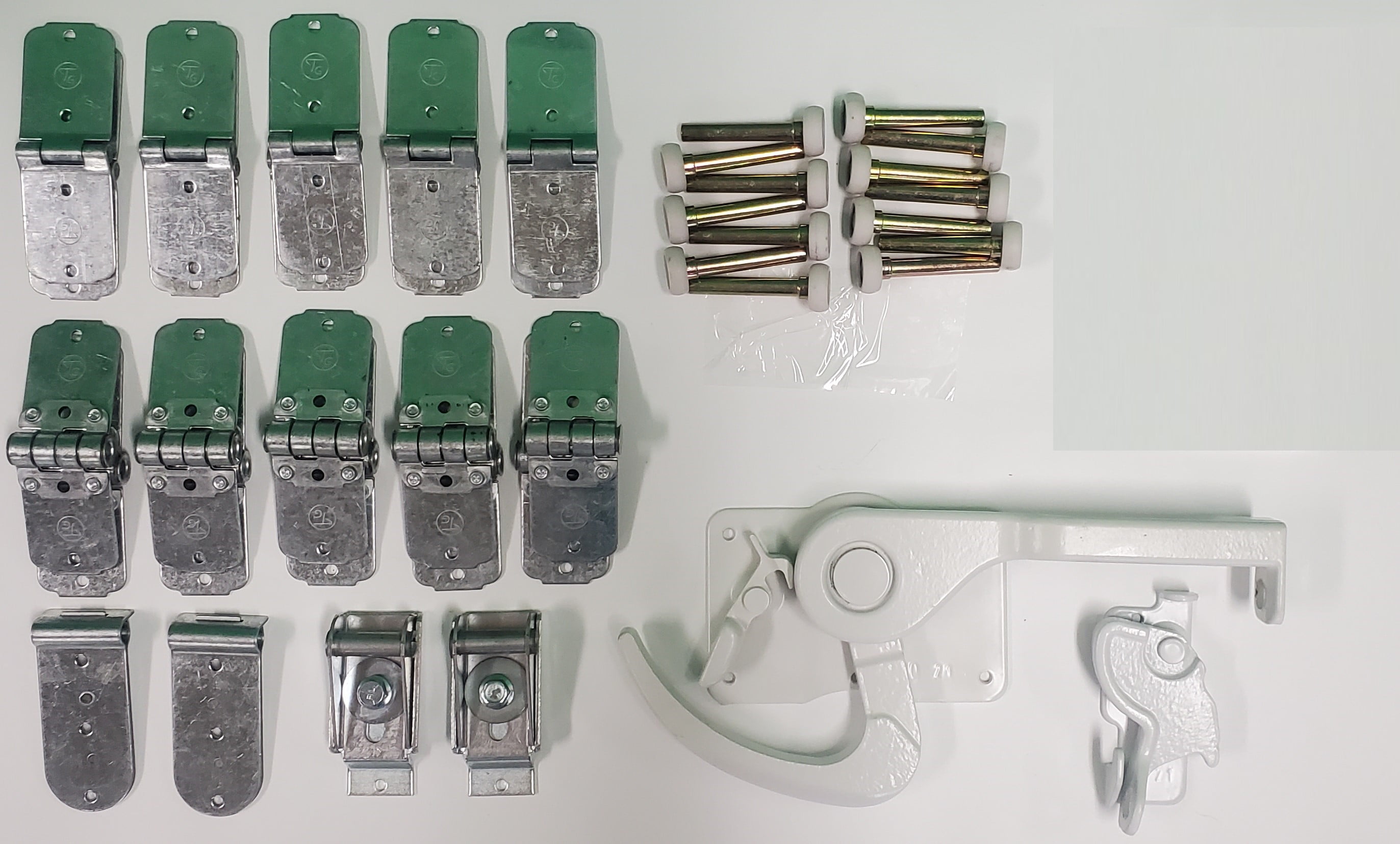 40 PIECE TODCO Roll Up Door Repair Kit-1" NYLON Rollers- WHITE- Lock ...