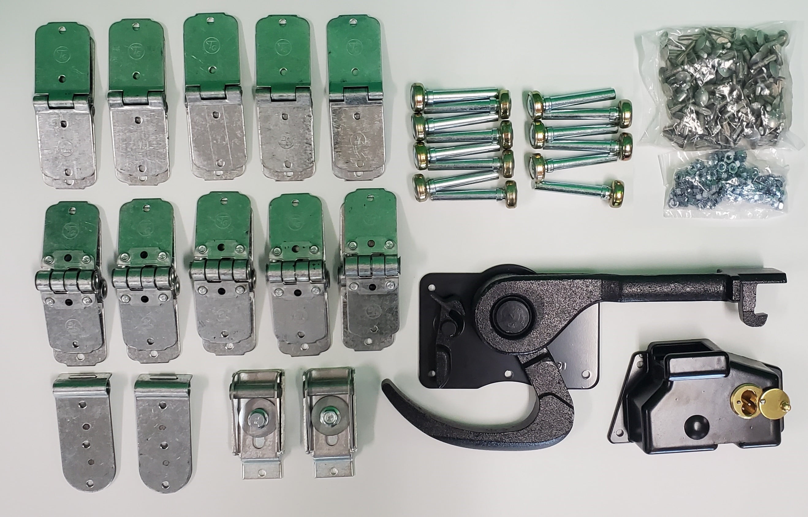 40 PIECE TODCO Roll Up Door Repair Kit 1" Rollers "J" Hook Lock+Lock Box W/Hardware - Walmart.com