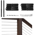 40 Pack 1/8" Black Cable Railing Hardware Kit Swage Lag Screws Left and ...
