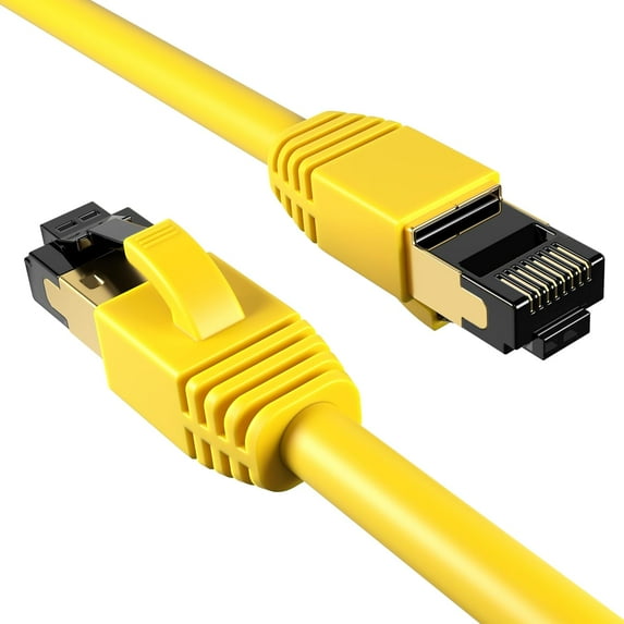 40-Pack 10FT Cat8 Ethernet Cable Yellow Copper Shielded RJ45 Patch Cord ...