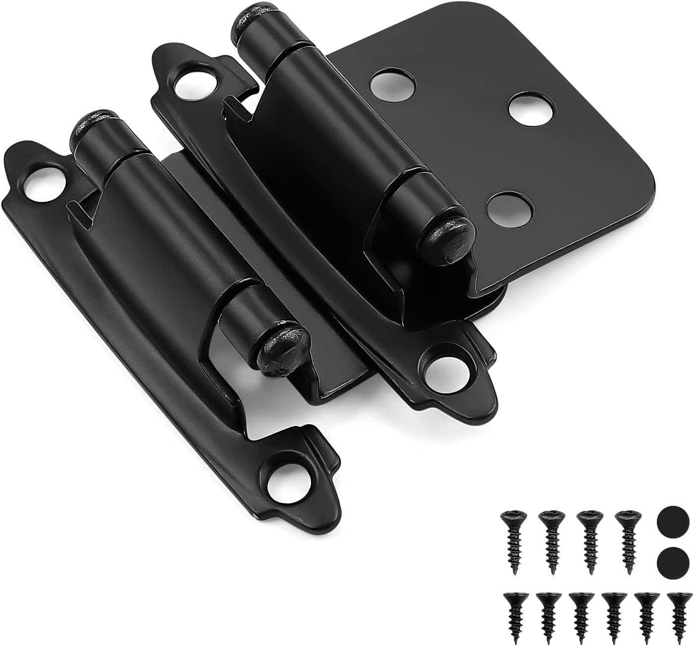 40 Pack (20 Pair) 1/2" Overlay (Variable) Cabinet Hinges, Self-Closing ...