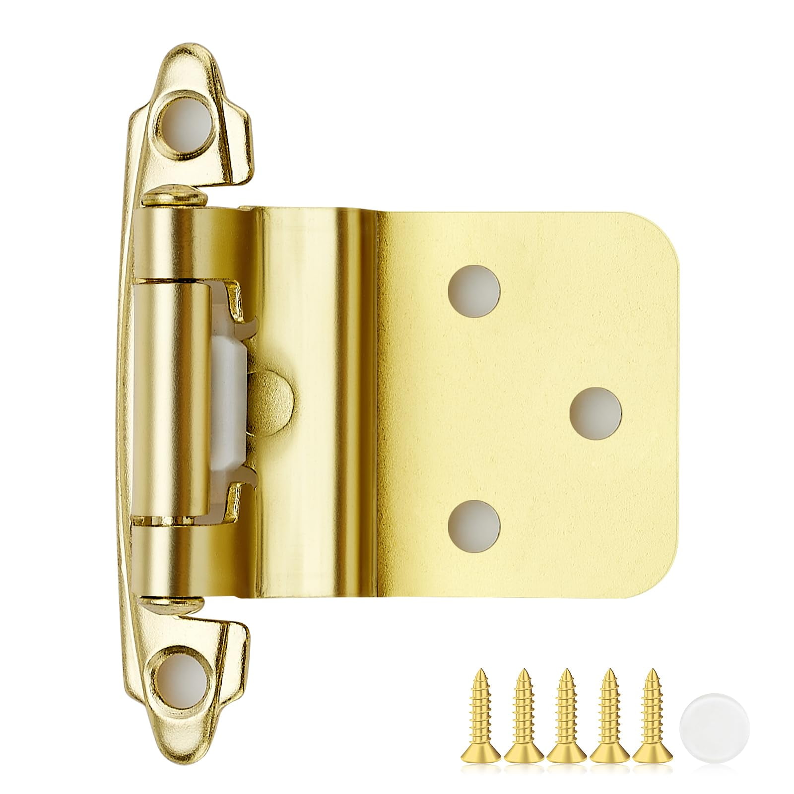 40 Pack 20 Pair Gold Cabinet Hinges - 3/8 inch Inset Kitchen Cabinet ...