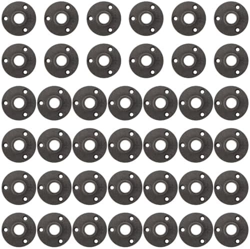 40 Pack 3/4 inches Malleable Cast Iron Pipe Flange, Industrial Pipe ...