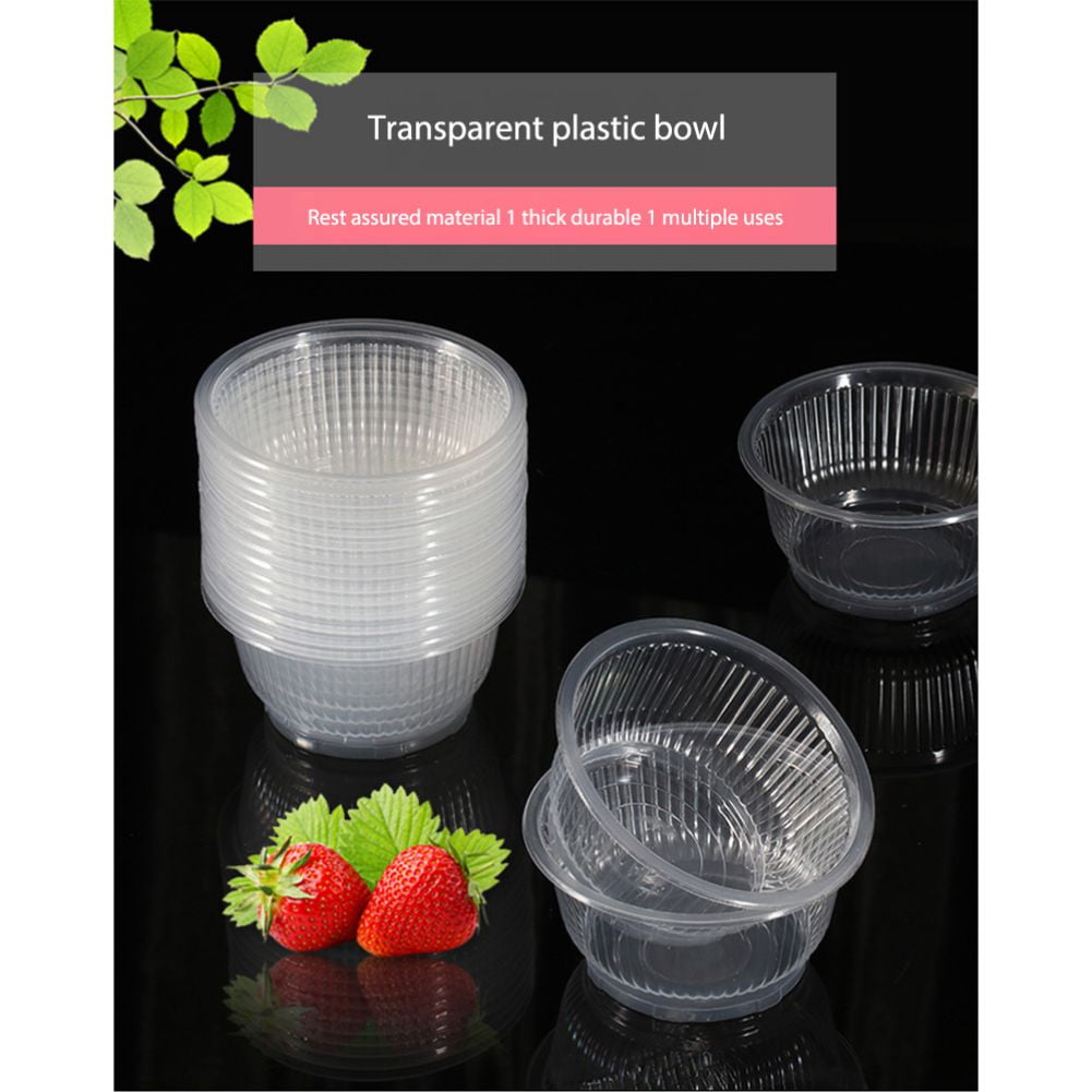 40 Pack 360ml Clear Plastic Bowls, Large Clear Plastic Bowls Disposable ...