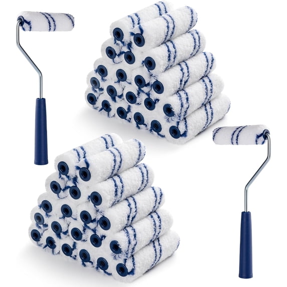 40 Pack 4 Inch Microfiber Paint Roller, Small Roller Covers with 2Pcs ...