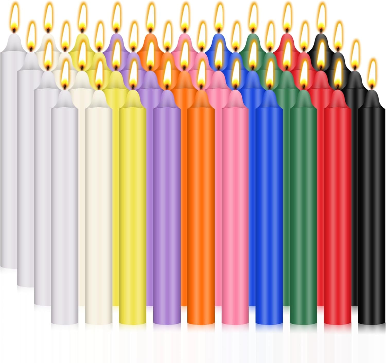 40 Pack 4 Inch Spell Candles, Colored Taper Candles for Rituals ...