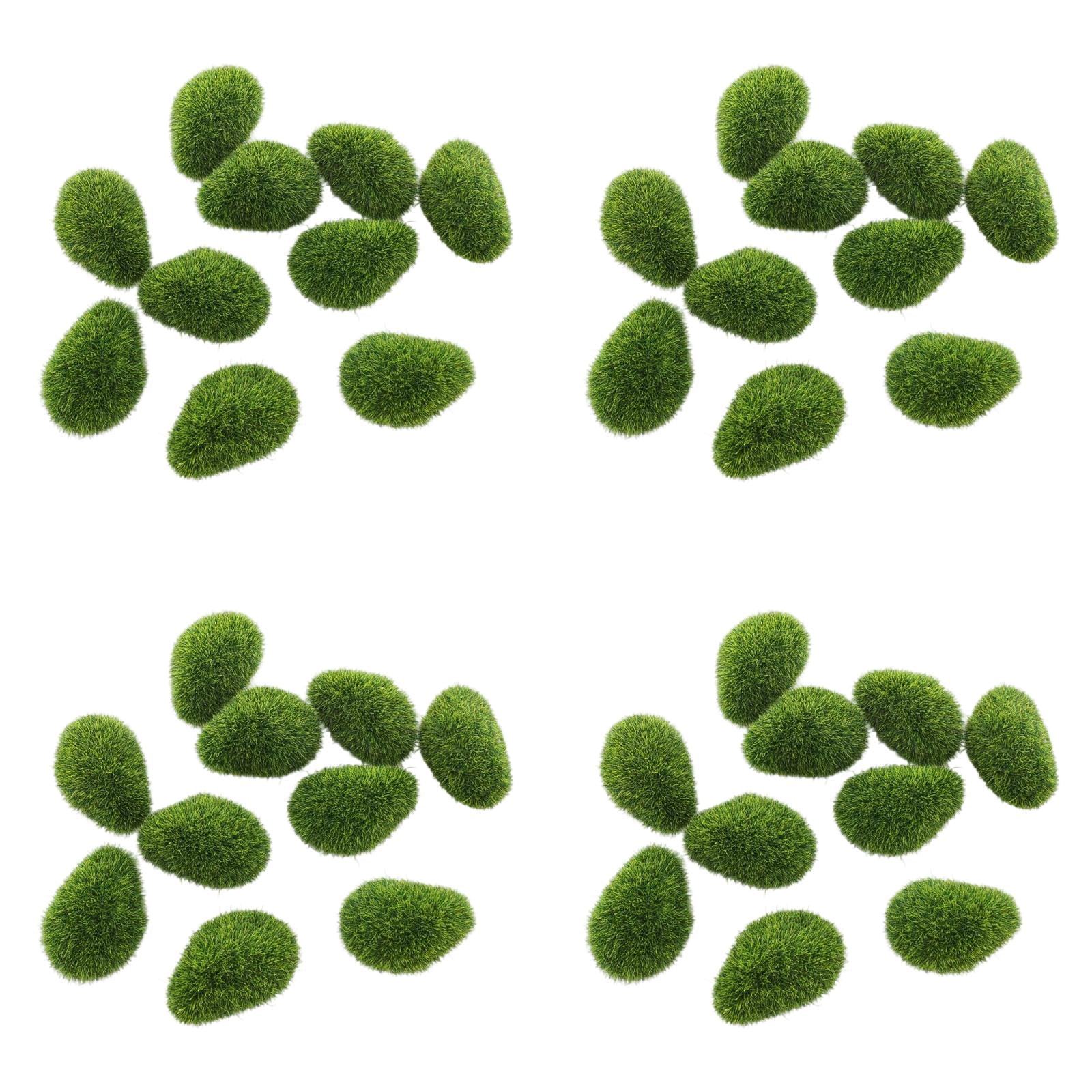 40 Pack (4 Sets of 10) Small Moss Artificial Stone for Plant Wall Decor ...