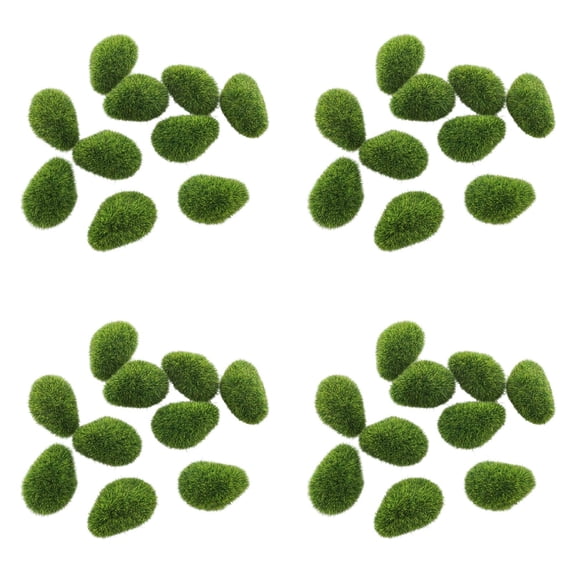 40 Pack (4 Sets of 10) Small Moss Artificial Stone for Plant Wall Decor ...
