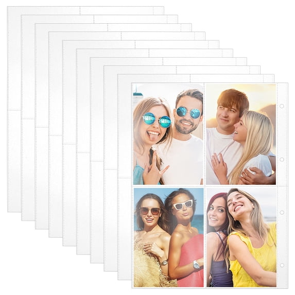 40 Pack 4x6 Photo Album Sleeves Top Loading Sheet Protector Double ...
