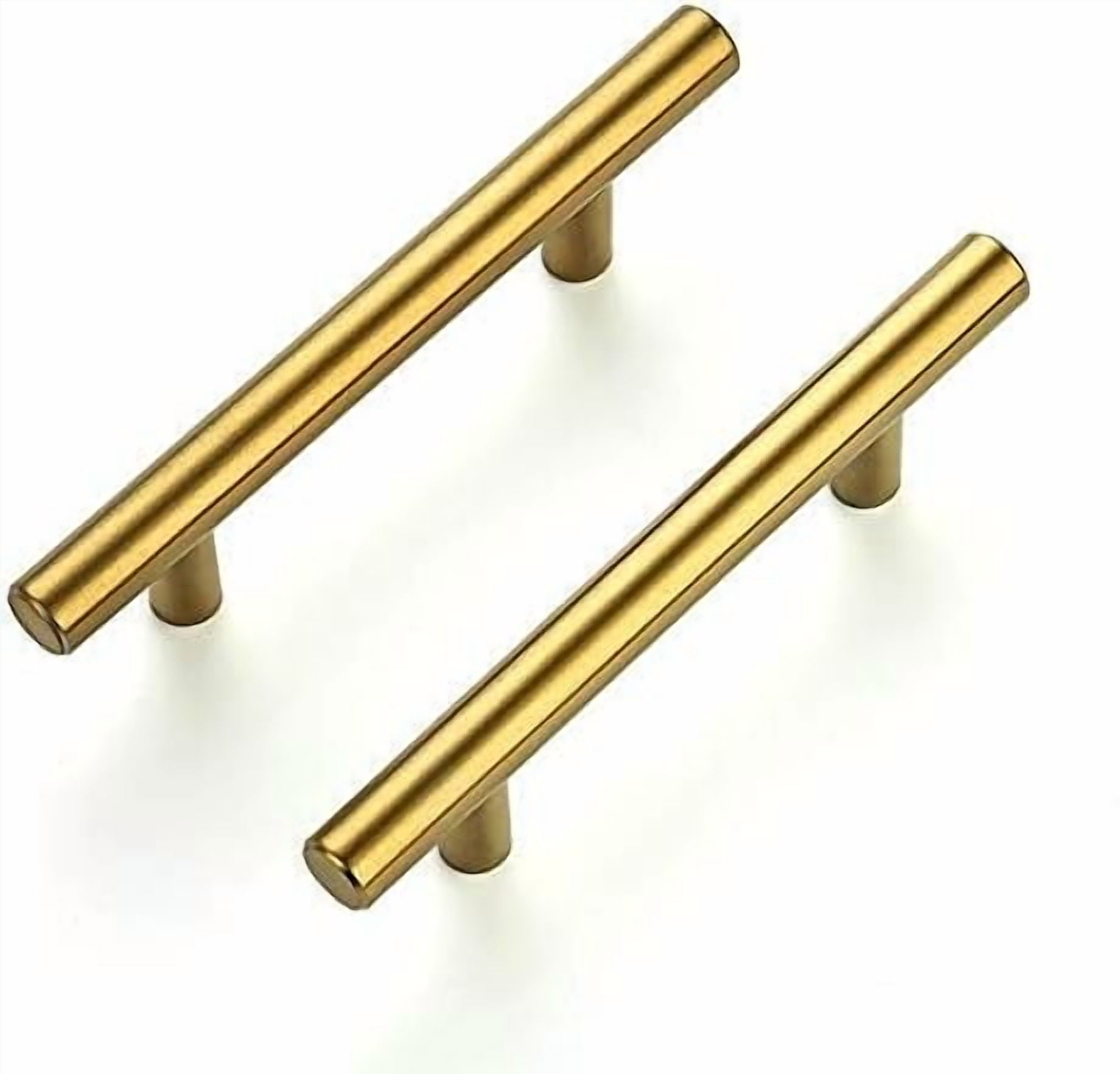 40 Pack 5 Inch Cabinet Pulls Brushed Brass Stainless Steel Kitchen ...