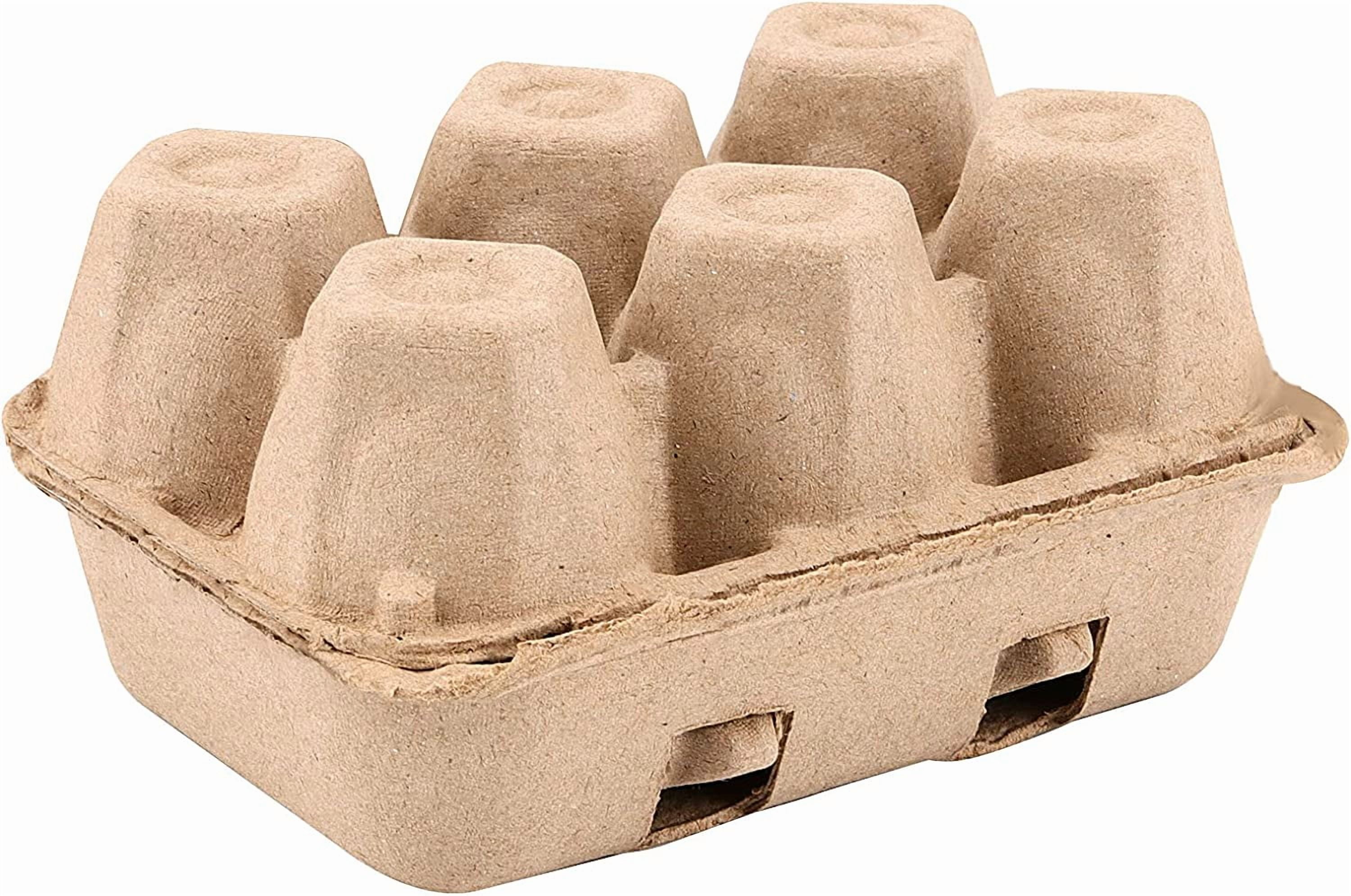 40 Pack 6-Cell Egg Cartons – Recycled Pulp Fiber Chicken Egg Holders ...