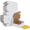 40 Pack 7x5x2 Shipping Boxes, White Corrugated Cardboard Box for ...