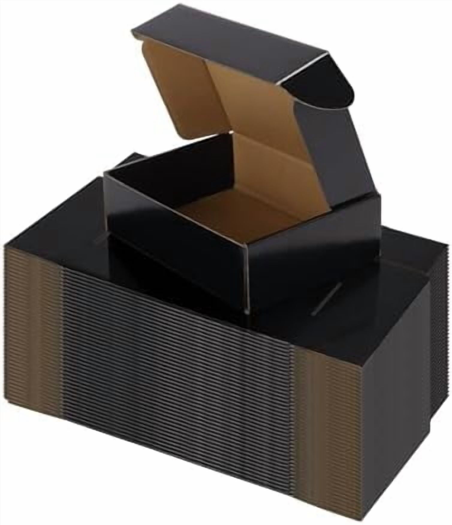 40 Pack 7x5x2 Shipping Boxes for Small Business, Black Packaging ...