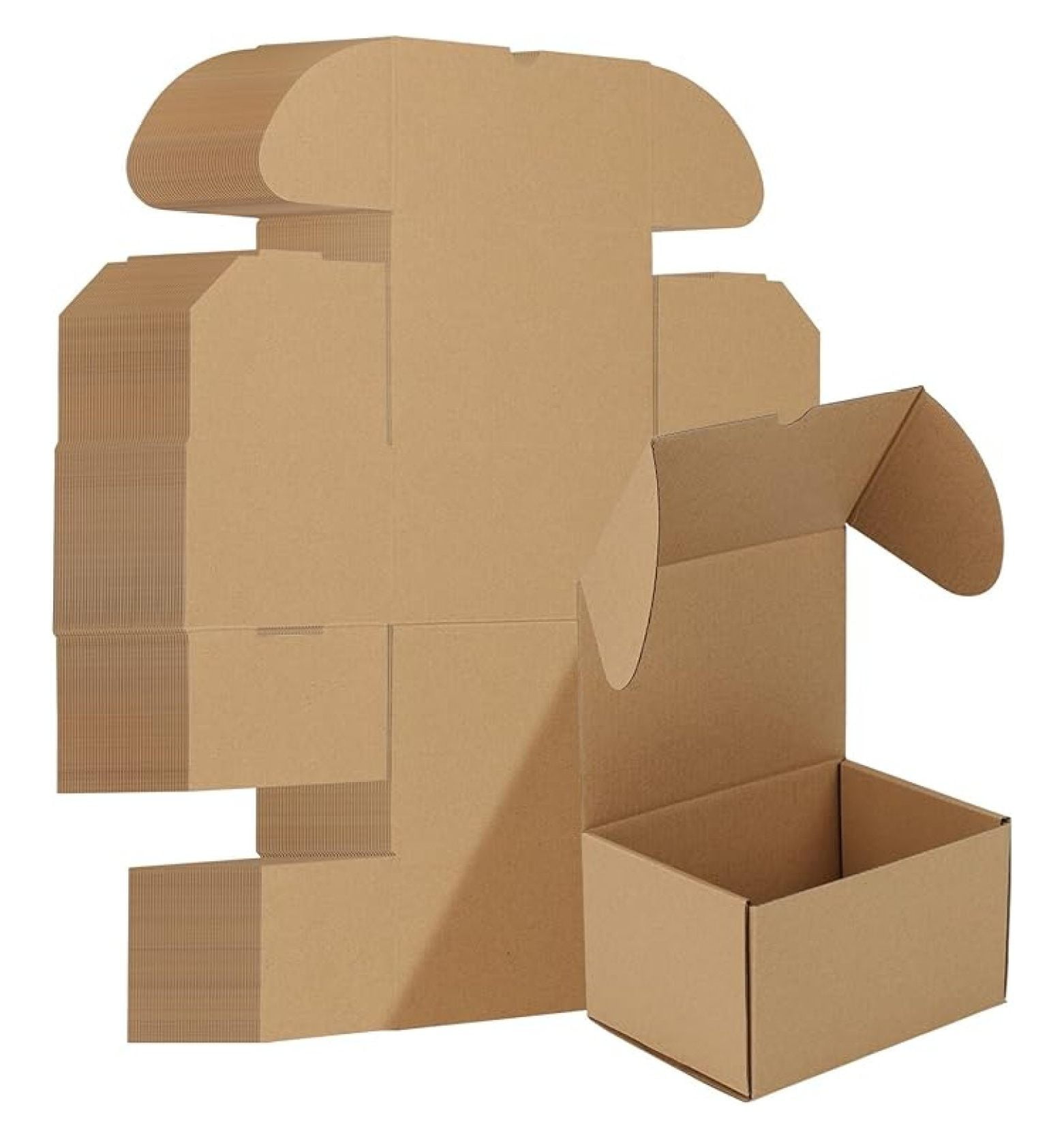 40 Pack 7x5x4 Shipping Boxes, Brown Corrugated Cardboard Box for ...