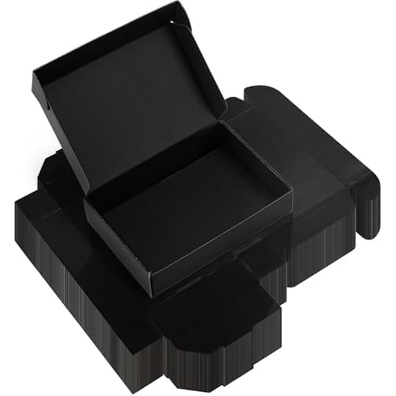 40 Pack 9x6x2 Inches Black Shipping Boxes, Cardboard Corrugated Mailer ...
